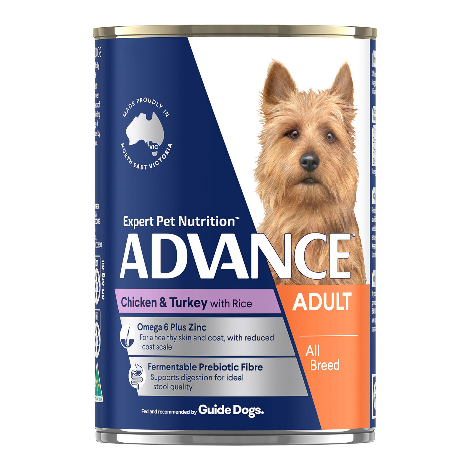 Advance Adult Dog All Breed With Chicken, Turkey & Rice Cans 410 Gm 12 Cans