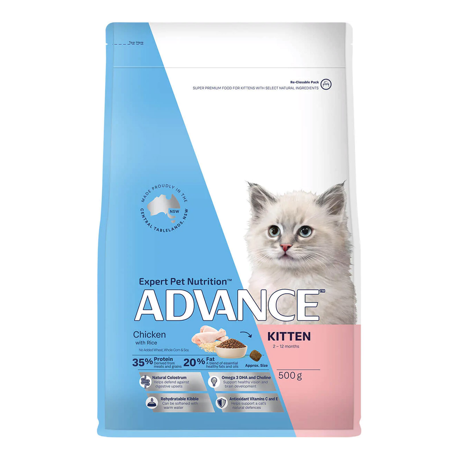 Buy Advance Kitten Dry Cat Food Chicken And Rice - Free Shipping